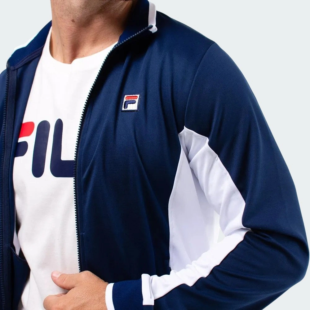 Jaqueta Fila Heritage - masculino - azul marinho e branco | Kenpo Sports